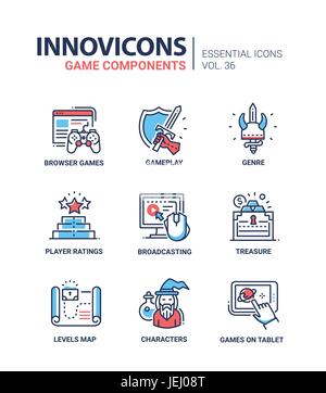 Video game design components vector infographic template Stock Vector ...