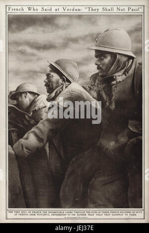 They Shall Not Pass - French WWI propaganda poster - USA Stock Photo ...