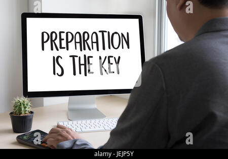 Handwriting text Preparation Is The Key. Concept meaning Learn Study ...