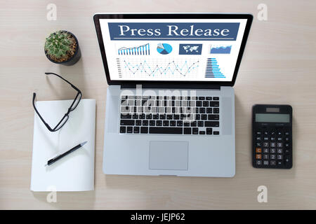 Press Release concept, Thoughtful male person looking computer Stock ...
