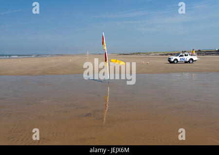 RNLI Lifeguard, Rest Bay, Porthcawl, South Wales, UK Stock Photo - Alamy