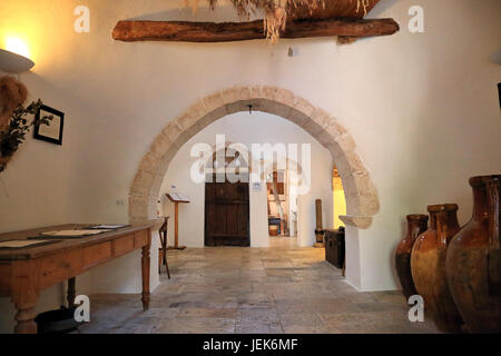 Italy Alberobello the inside of the Trulli houses of feudal age Stock ...