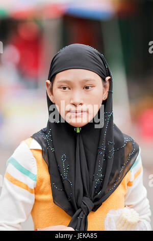 SANYA-JAN. 16, 2008. Young Hui muslim woman. 20,000 Hui muslims live in ...