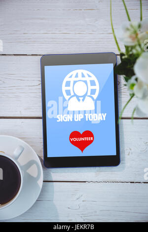 Composite image of sign up today Stock Photo - Alamy