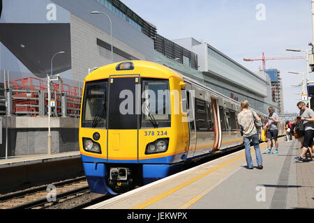 London Overground train at Shepherd's Bush station London, England, U.K ...