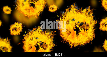 Composite image of several stars in fire Stock Photo - Alamy