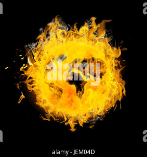 Composite image of circle on fire Stock Photo - Alamy
