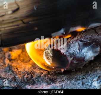 burned cinder coal detail fire wood Wood ash cinders of wood Stock ...