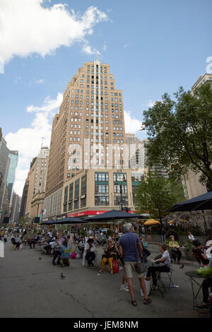 cafe tables on broadway boulevard Herald Square New York City USA Stock ...
