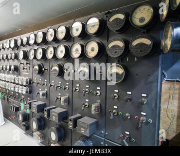 Control Panel of an old Power Plant Stock Photo - Alamy