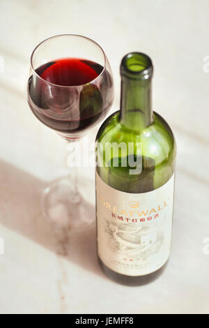 Great Wall Chinese red wine Stock Photo - Alamy