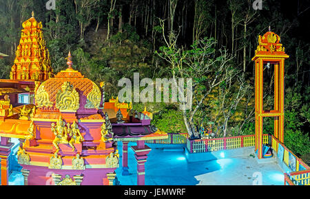 Evening panorama of Seetha Amman Temple with its towers and pillars ...