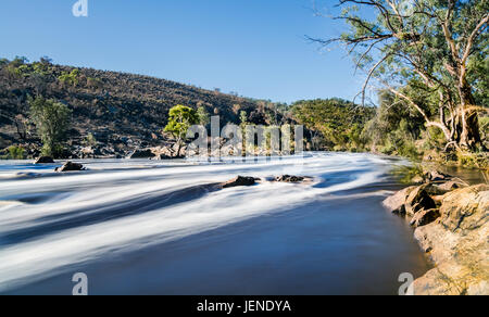 Long exposure of the Bells rapids flowing in Perth Western Australia ...
