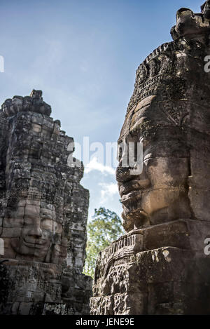 Stone heads, Bayon, Angkor Wat, Cambodia Stock Photo - Alamy