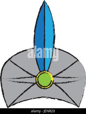 turban with feather Stock Vector Image & Art - Alamy