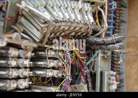 Electric elements and connection of old telecommunication machine. Part ...