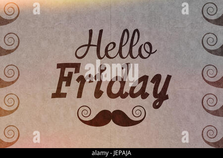 Composite image of hello friday word Stock Photo - Alamy