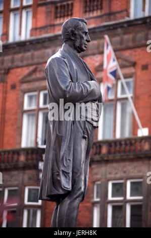 The statue of Joseph Pease in Darlington town centre,England,UK Stock ...