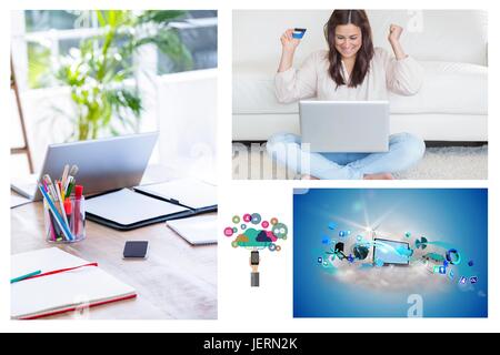 Collage of technology devices Stock Photo - Alamy