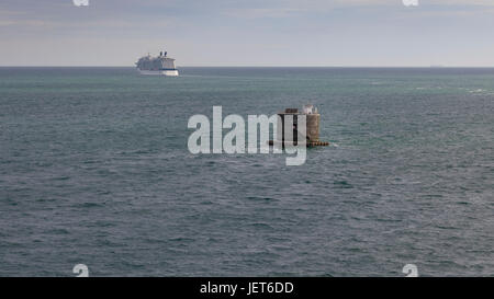 The Nab Tower in the Solent close to the Isle of Wight. Picture date ...