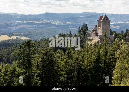 Kasperk castle, Sumava National Park (Bohemian forest), Czech Republic ...