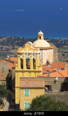 The village of Cateri in the Balagne region of Corsica with ...