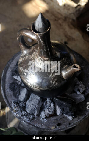 Coffeepot, traditionally, southern Omotal, south Ethiopia Stock Photo ...