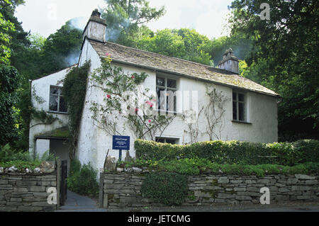 Wordsworth's house, Dove Cottage, Grasmere, The Lake District, England ...