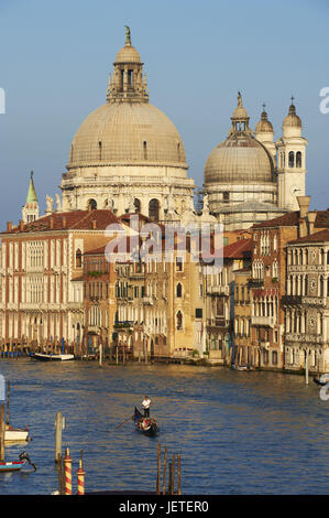 Venice Church Santa Maria della Salute and water reflection in Italy ...