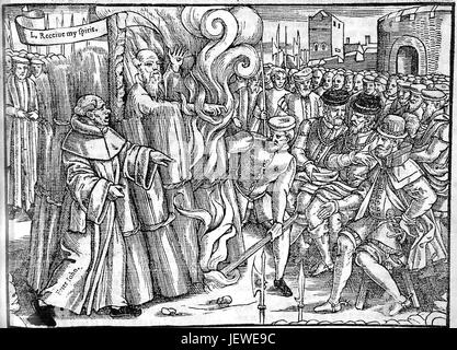 The martyrdom of Archbishop Cranmer burnt at the stake Religion Stock ...