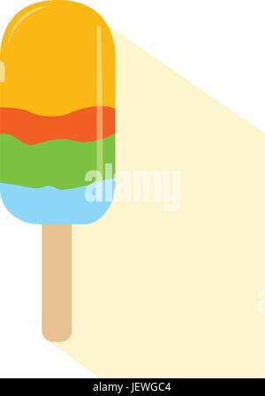 Isolated colored popsicle icon Cute design Vector Stock Vector Image ...