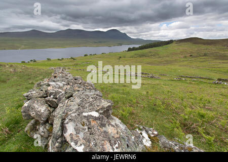 Area of Altnaharra, Scotland. The ruined remains of the Highland ...