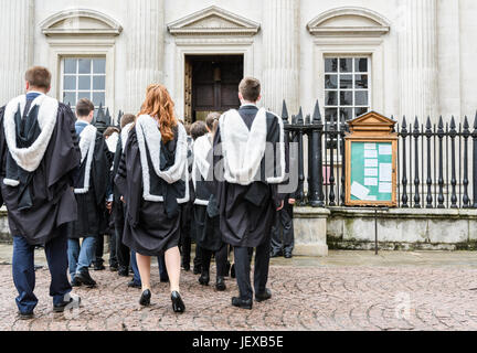 Cambridge University students from St John's College on the first day ...