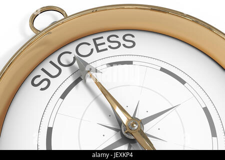 Compass pointing to success Stock Photo - Alamy