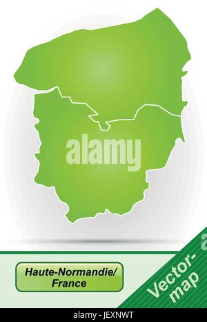 map of upper normandy with borders in pastel green Stock Vector Image ...