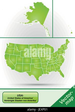 USA in World Map, World Map, Geographic Map, USA map, USA Border line ...