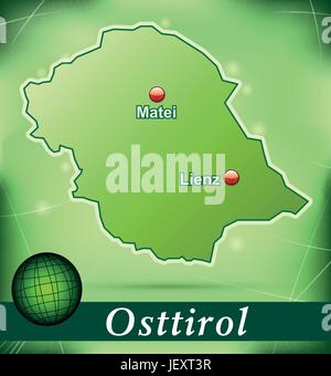 island map of osttirol abstract background in violet Stock Vector Image ...