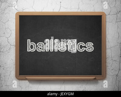 Science concept: Ballistics on chalkboard background Stock Photo - Alamy