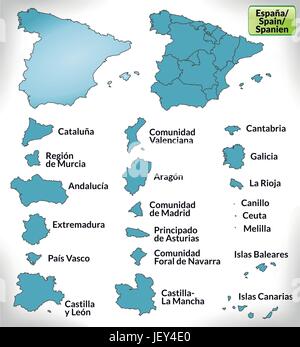 border map of spain with borders in violet Stock Vector Image & Art - Alamy