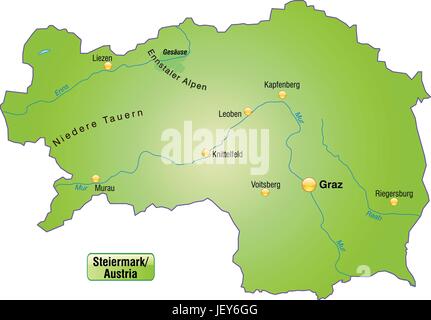 map of styria as an overview map in green Stock Vector Image & Art - Alamy
