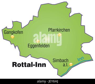 map of rottal-inn as an overview map in green Stock Vector Image & Art ...