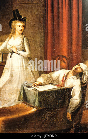 The assassination of Marat by Charlotte Corday - Paul-Jacques-Aimé ...