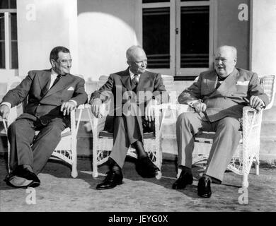 President Eisenhower, Joseph Laniel, Winston Churchill Stock Photo - Alamy