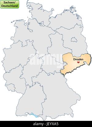 map of saxony with capitals in pastel green Stock Vector Image & Art ...