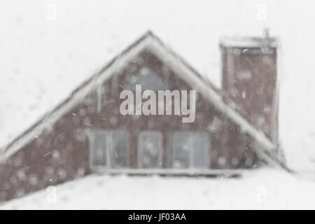 Rural winter scene through window Stock Photo - Alamy