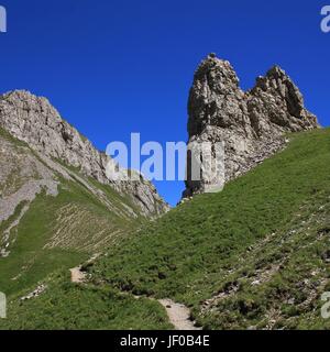 Alpine fold in the Alpstein Range Stock Photo - Alamy