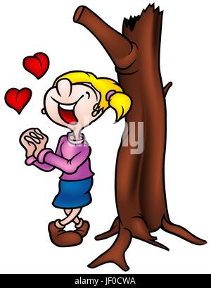 Kids and love cartoons Stock Vector Image & Art - Alamy