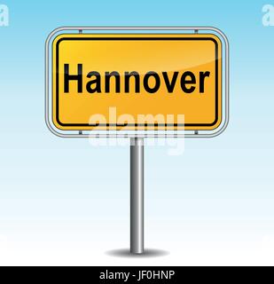 Hanover City (Federal Republic of Germany, Lower Saxony) map vector ...