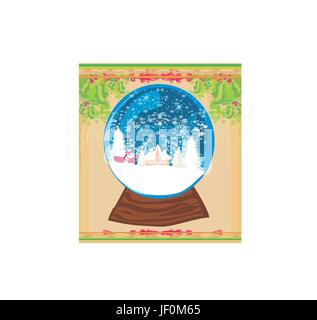 santa claus in crystal ball avatar character Stock Vector Image & Art ...