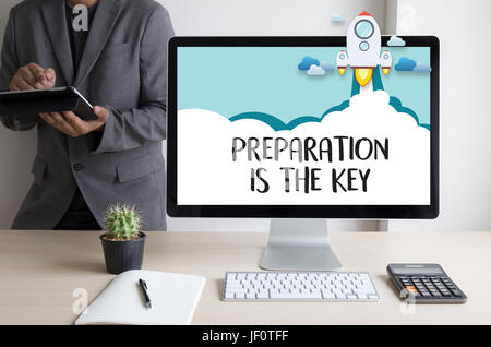 Handwriting text Preparation Is The Key. Concept meaning Learn Study ...